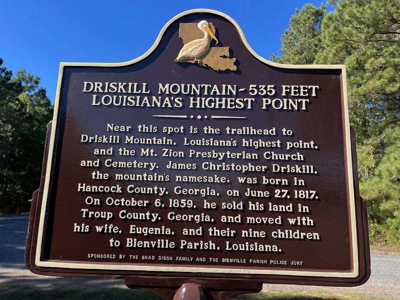 Driskill Mountain - 535 Feet Historical Marker
