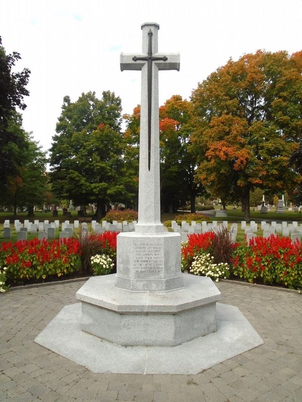 Cross of Sacrifice / Croix du Sacrifice Historical Marker
