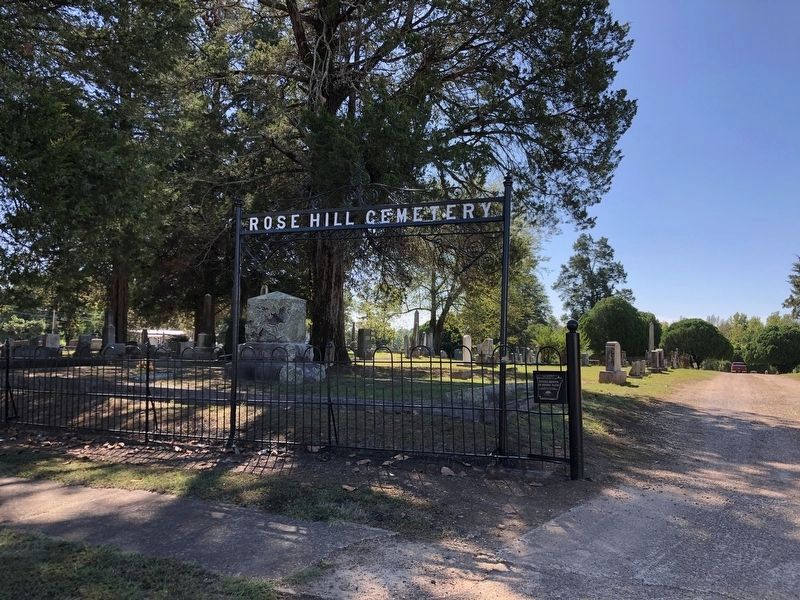 Rose Hill Cemetery Historical Marker