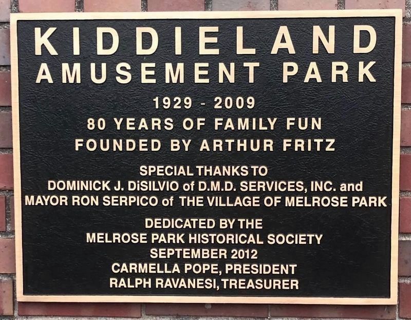 Kiddieland Amusement Park Historical Marker