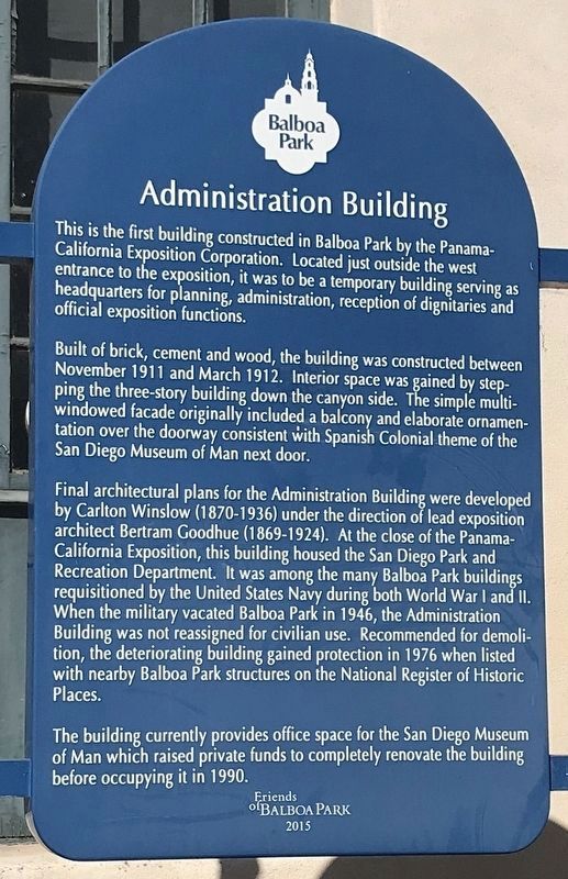 Administration Building Historical Marker