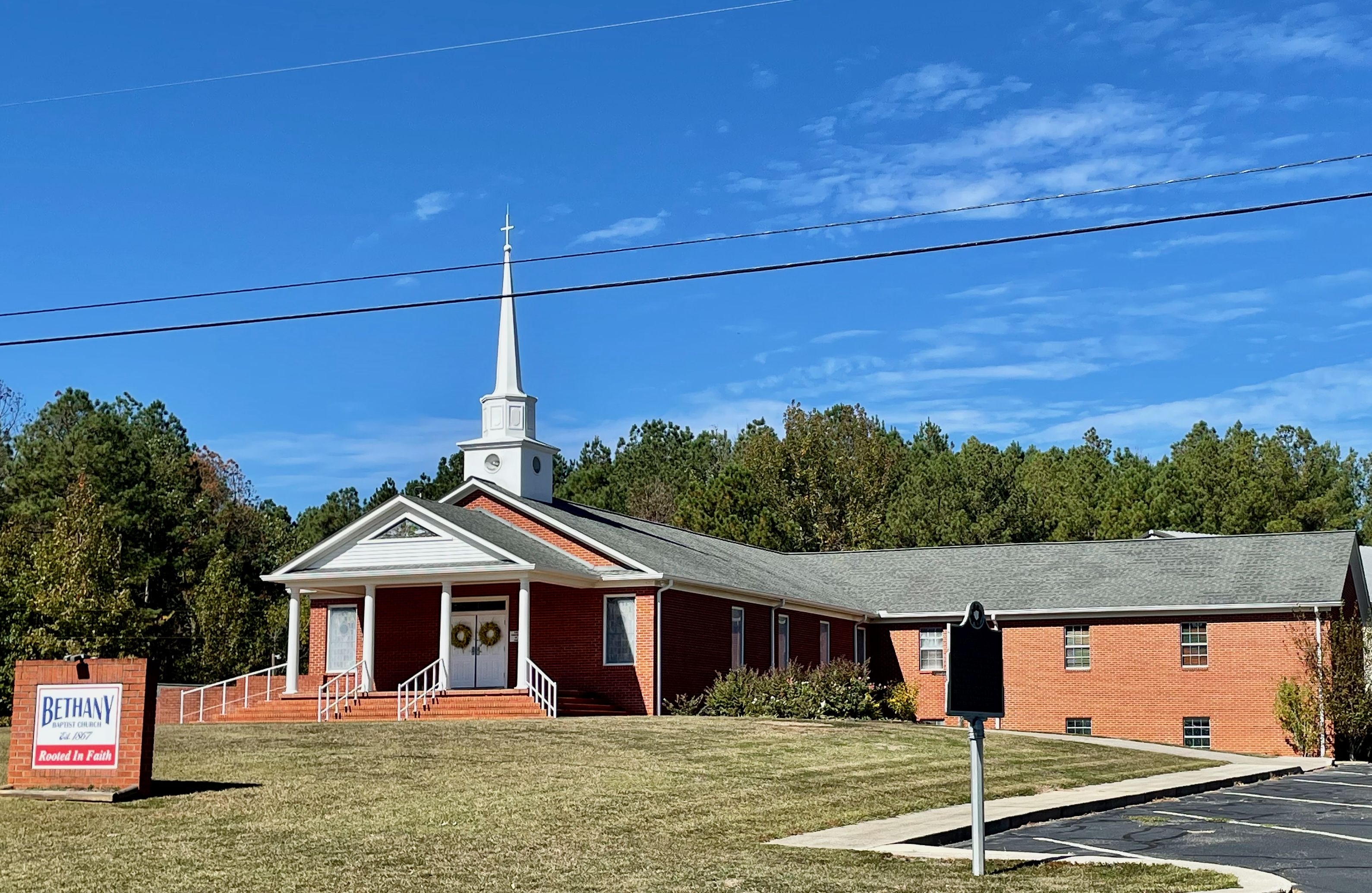 Photo: Bethany Baptist Church and Marker