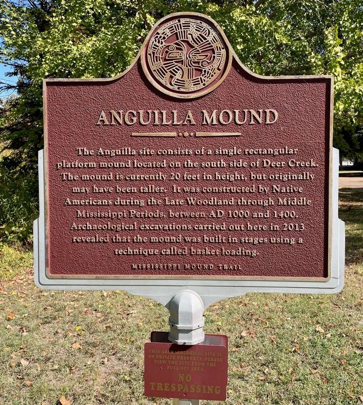 Anguilla Mound Historical Marker