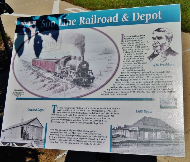 Soo Line Railroad & Depot Historical Marker