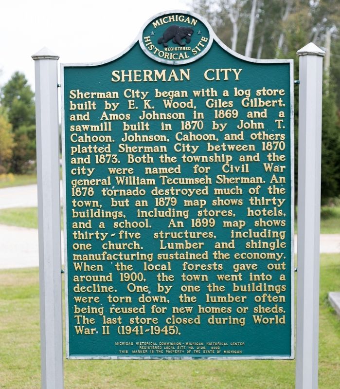 Sherman City / Sherman City Union Church Historical Marker