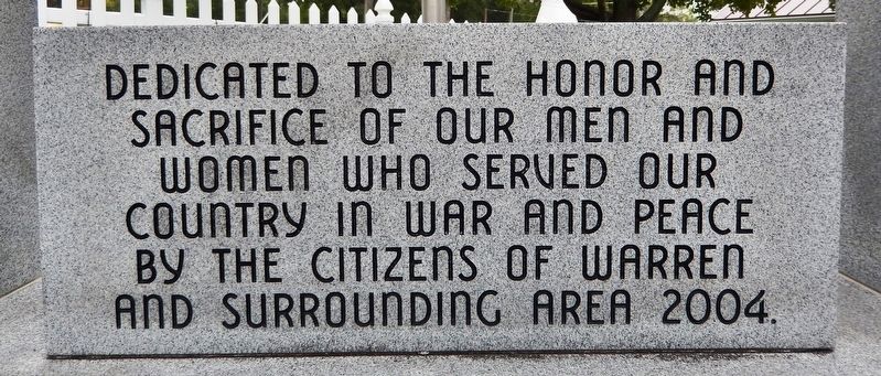 Warren Veterans Memorial Historical Marker
