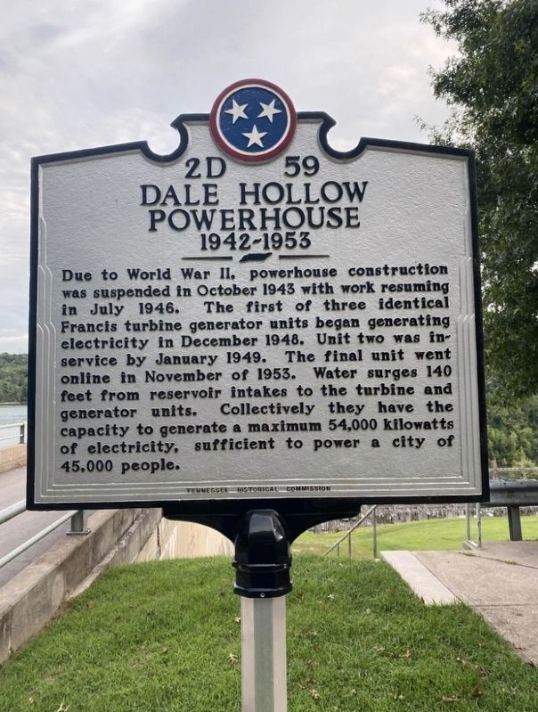 Dale Hollow Dam / Dale Hollow Powerhouse Historical Marker