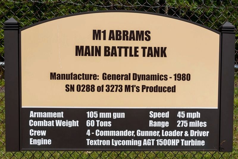M1 Abrams Main Battle Tank, a War Memorial