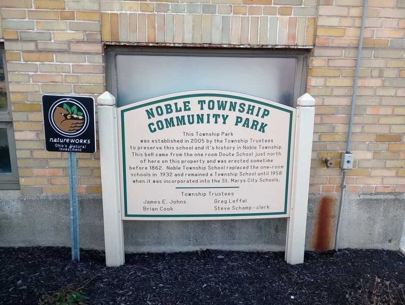 Noble Township Community Park Historical Marker