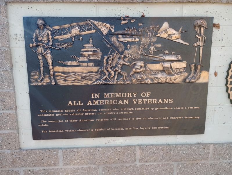 In Memory Of All American Veterans, a War Memorial