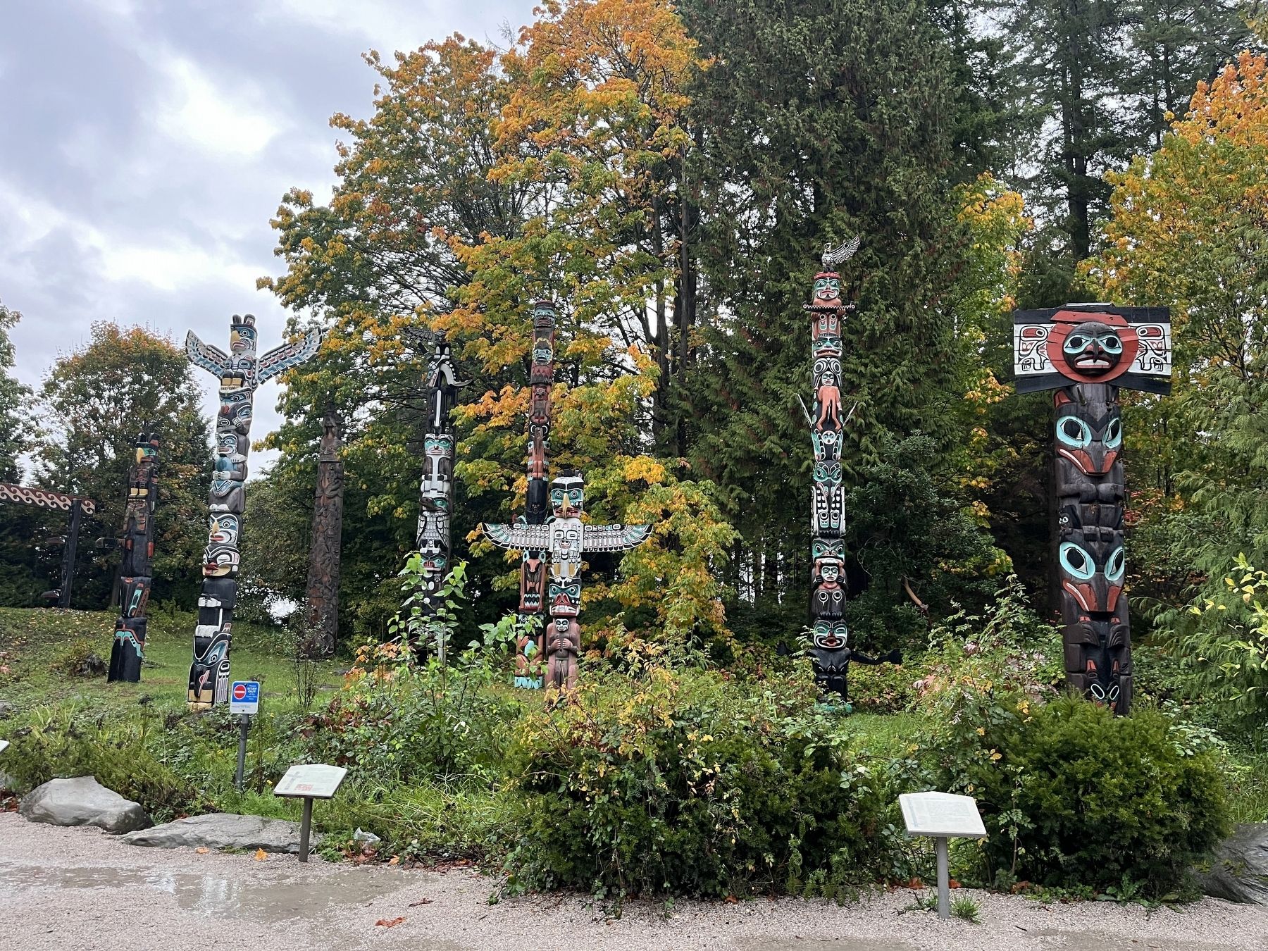 Indian Totem Poles Historical Marker
