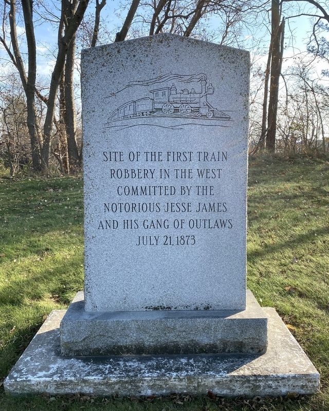 Site of the First Train Robbery in the West Historical Marker