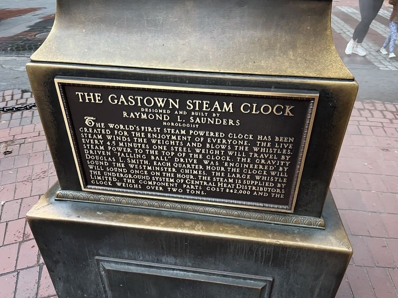 The Gastown Steam Clock Historical Marker