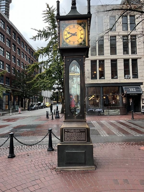The Gastown Steam Clock Historical Marker
