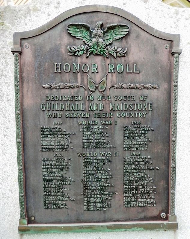 Honor Roll, a War Memorial