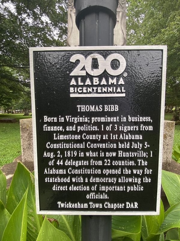 Thomas Bibb Historical Marker