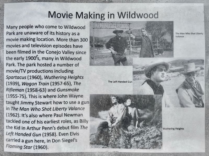 Movie Making in Wildwood Historical Marker