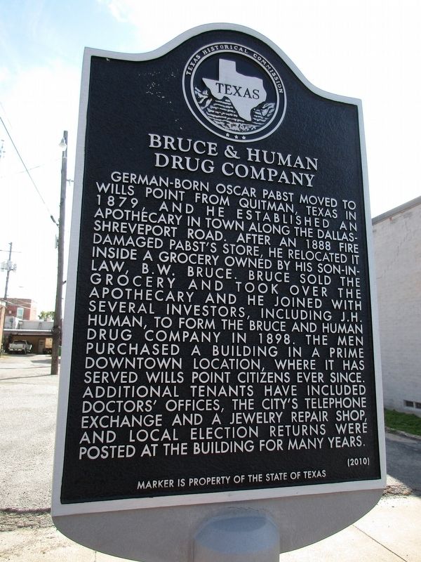 Bruce & Human Drug Company Historical Marker