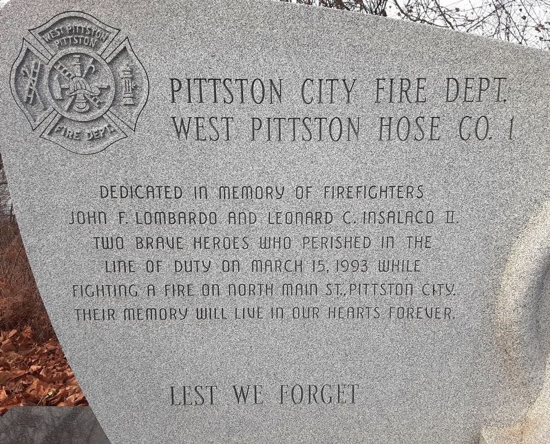 John F. Lombardo and Leonard C. Insalaco II Historical Marker