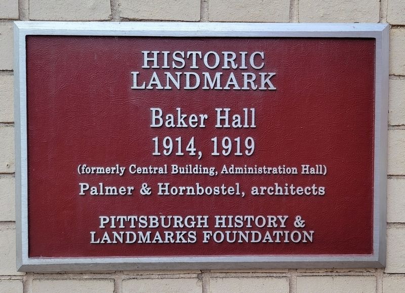 Baker Hall Historical Marker