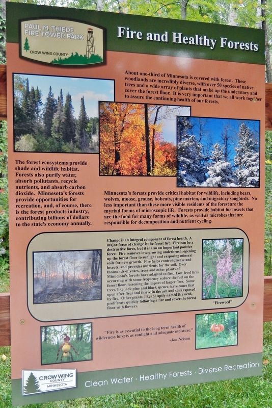 Fire and Healthy Forests Historical Marker