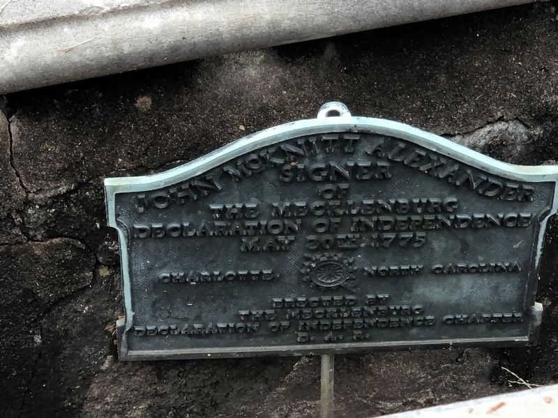 John McKnitt Alexander Historical Marker