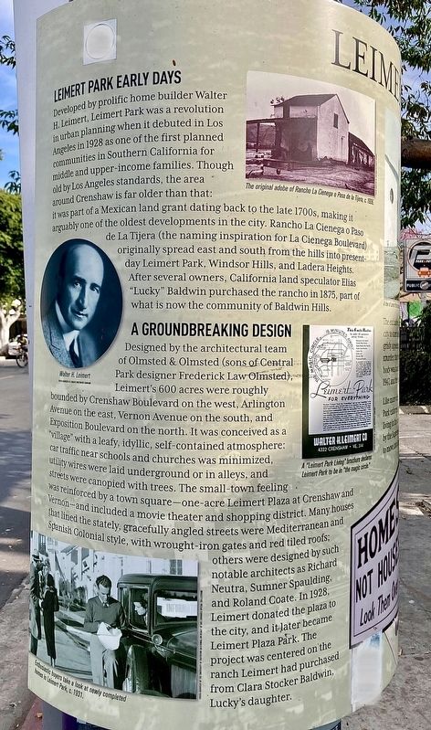 Leimert Park Living Historical Marker