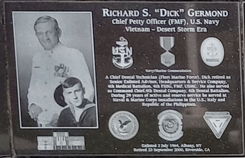 Richard S. "Dick" Germond, a War Memorial