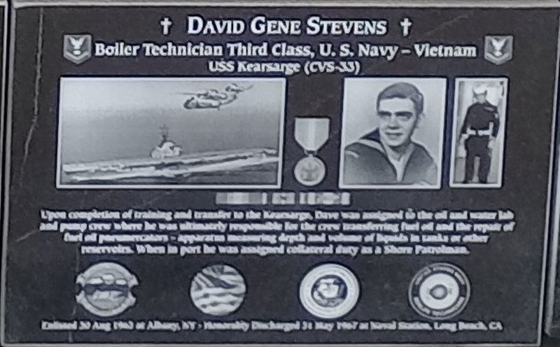 David Gene Stevens, a War Memorial