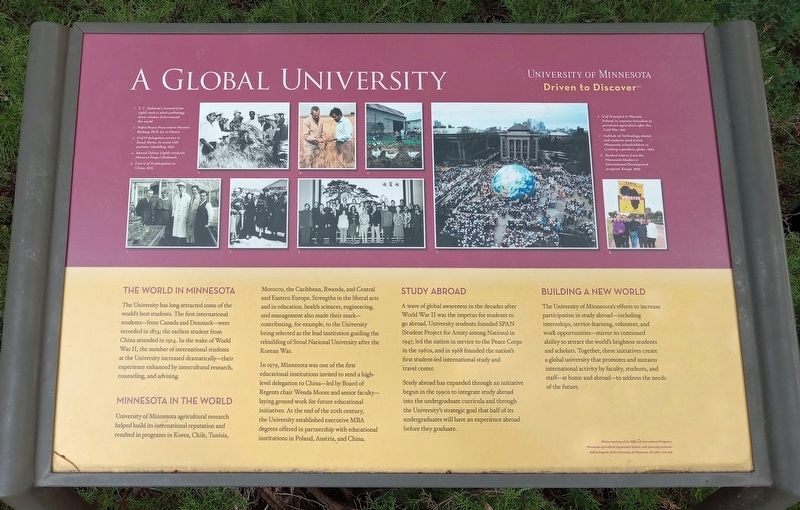 A Global University Historical Marker