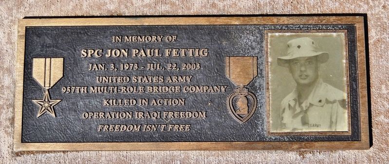 SPC Jon Paul Fettig, a War Memorial