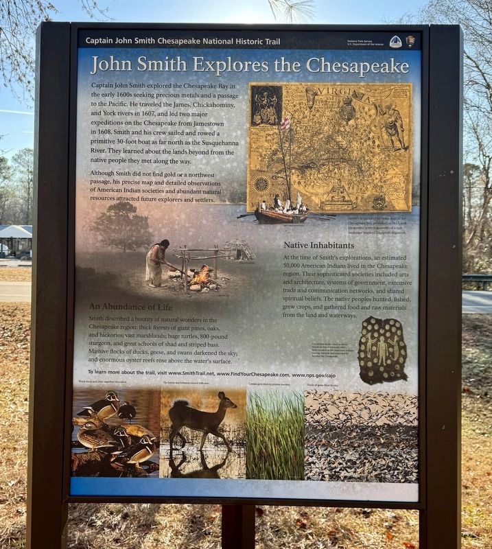 John Smith Explores the Chesapeake Historical Marker
