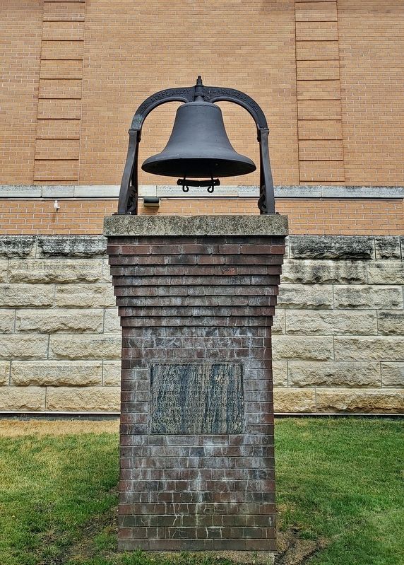 First Bell Used by the Estherville Fire Department Historical Marker