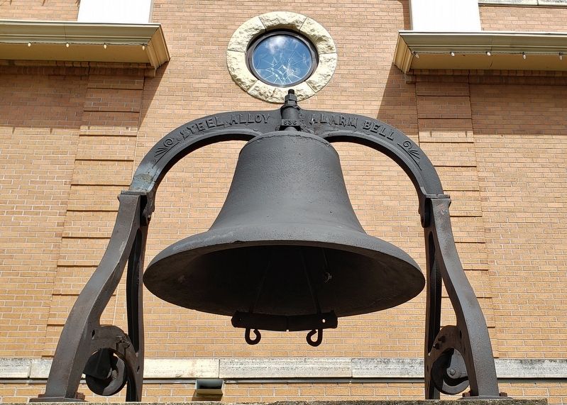 First Bell Used by the Estherville Fire Department Historical Marker