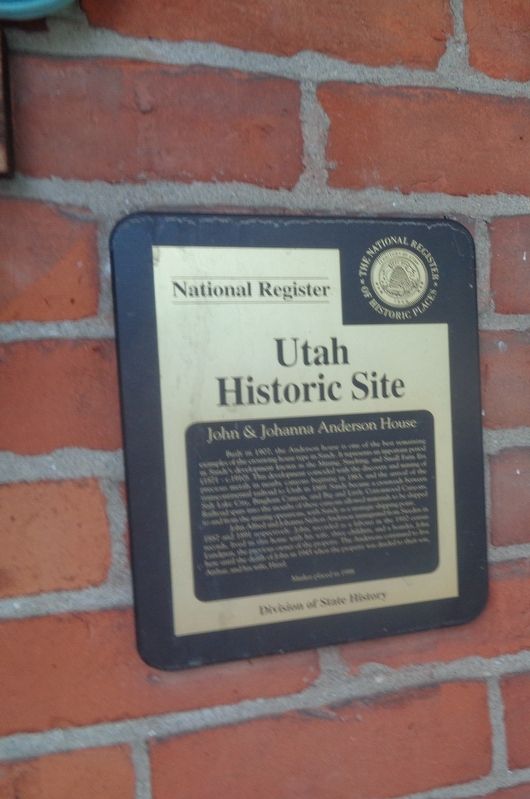 John & Johanna Anderson House Historical Marker