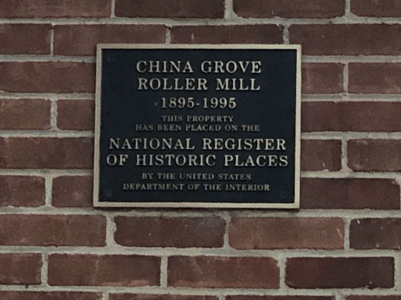 China Grove Roller Mill Historical Marker