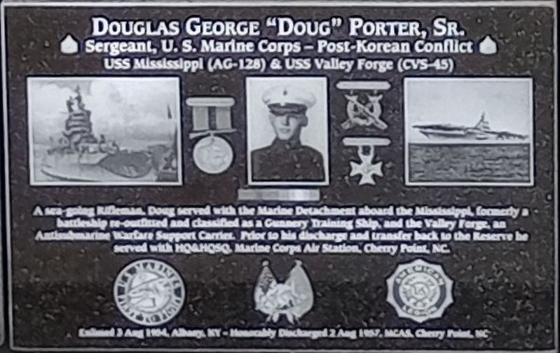Douglas George "Doug" Porter, Sr., a War Memorial