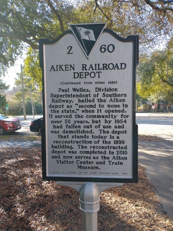 Aiken Railroad Depot Historical Marker
