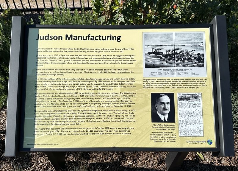 Judson Manufacturing Historical Marker