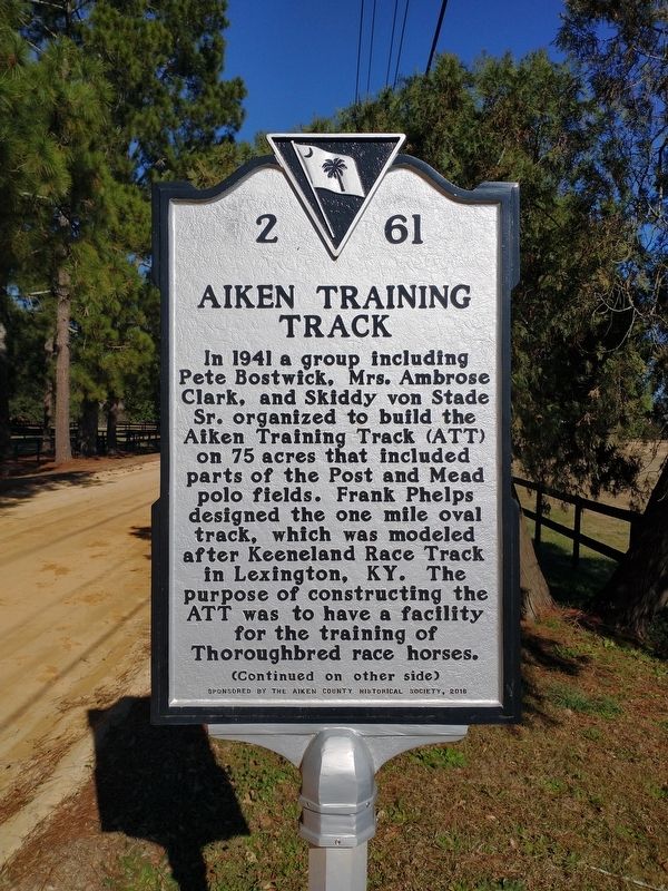 Aiken Training Track Historical Marker
