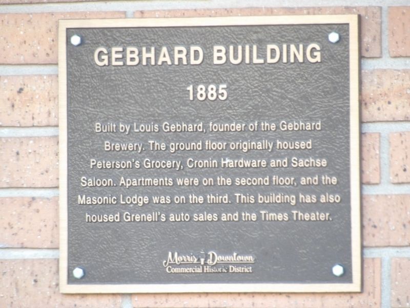 Gebhard Building Historical Marker