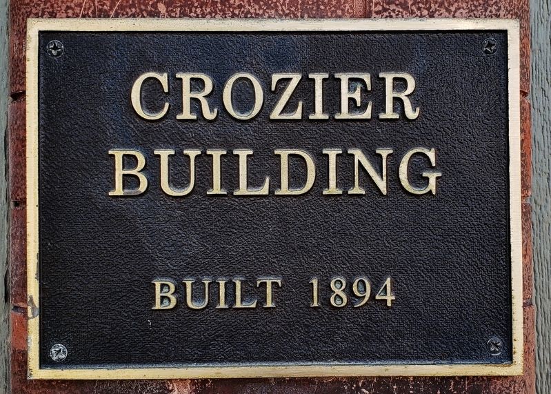 Crozier Building Historical Marker