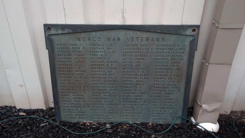 World War Veterans, a War Memorial