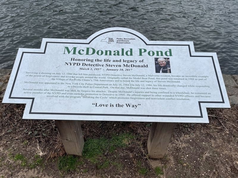 McDonald Pond Historical Marker