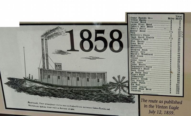 Moments in Time on the Cedar Historical Marker