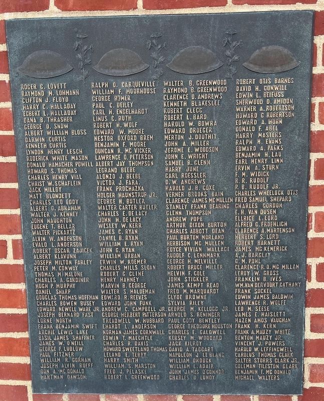 Veterans Honor Roll, a War Memorial