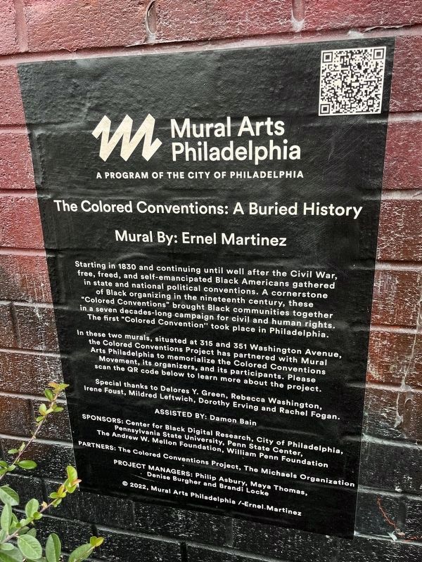The Colored Conventions: A Buried History Historical Marker