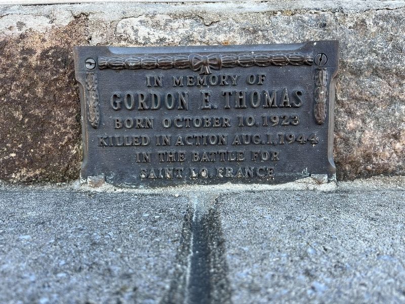 Gordon E. Thomas, a War Memorial