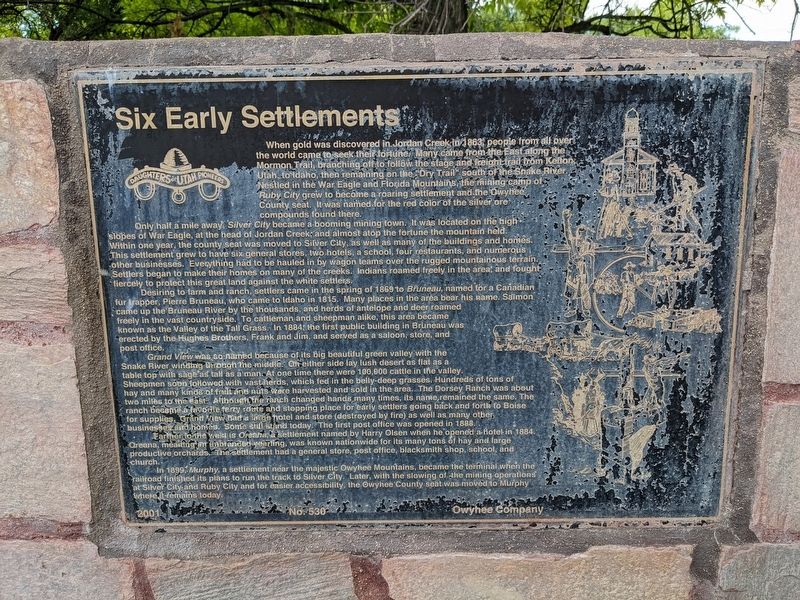Six Early Settlements Historical Marker