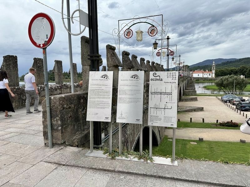 Ponte Sobre O Rio Lima / Bridge Over the River Lima Historical Marker